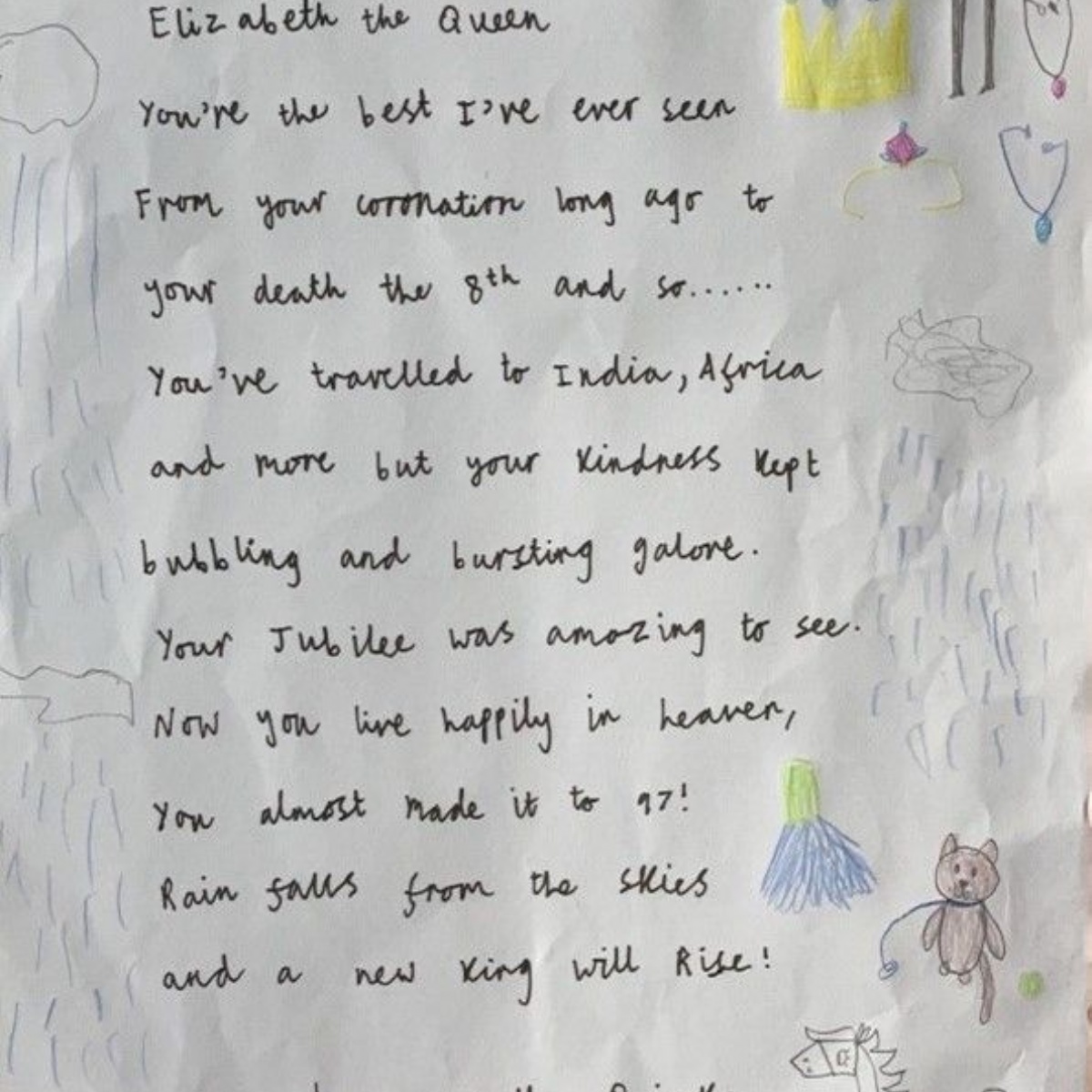 Tetherdown School - A Poem to Celebrate Queen Elizabeth II Life